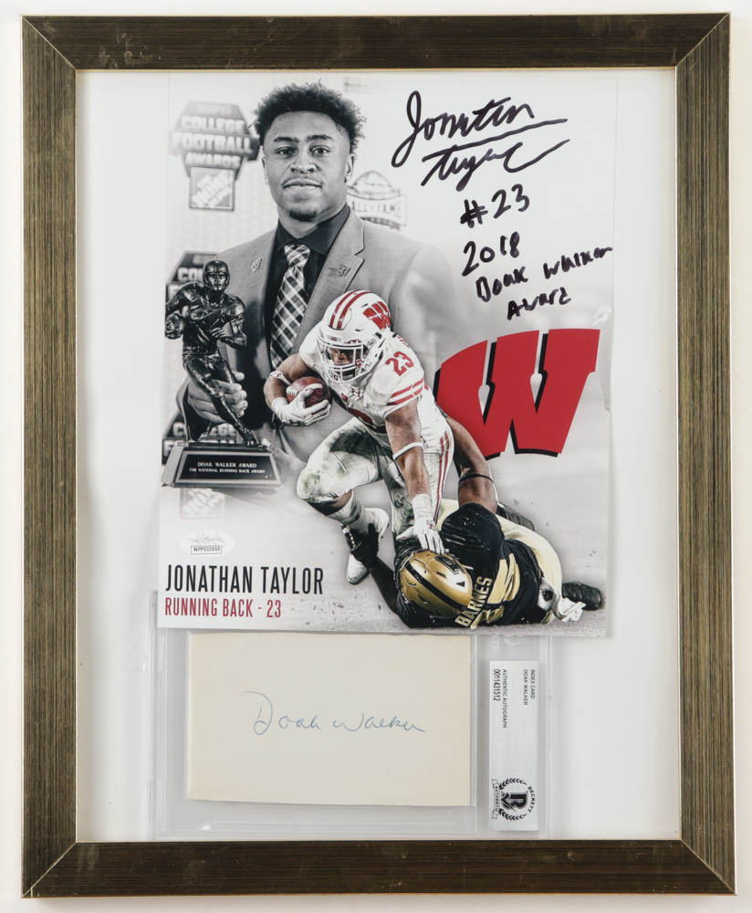 Jonathan Taylor Signed Wisconsin Badgers Custom Framed Photo Display ...
