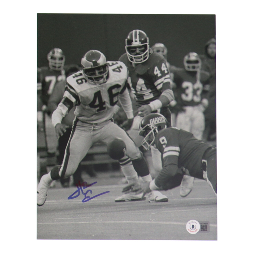 Herman Edwards Signed Eagles 8x10 Photo (Beckett) | Pristine Auction