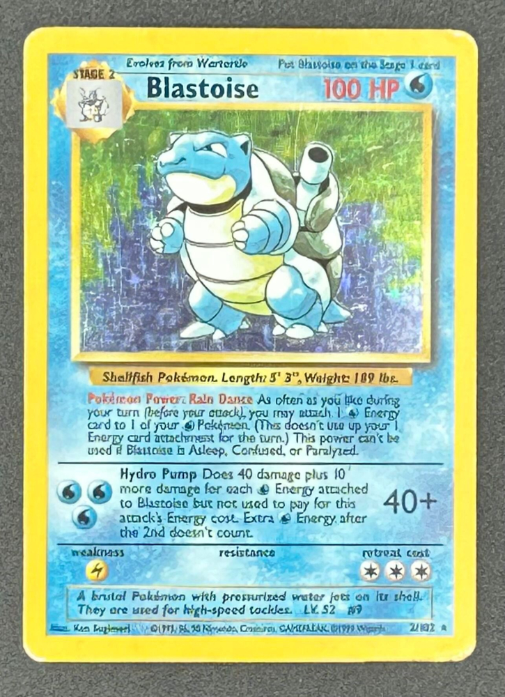 Blastoise 1999 Pokemon Base Unlimited #2 Holo | Pristine Auction