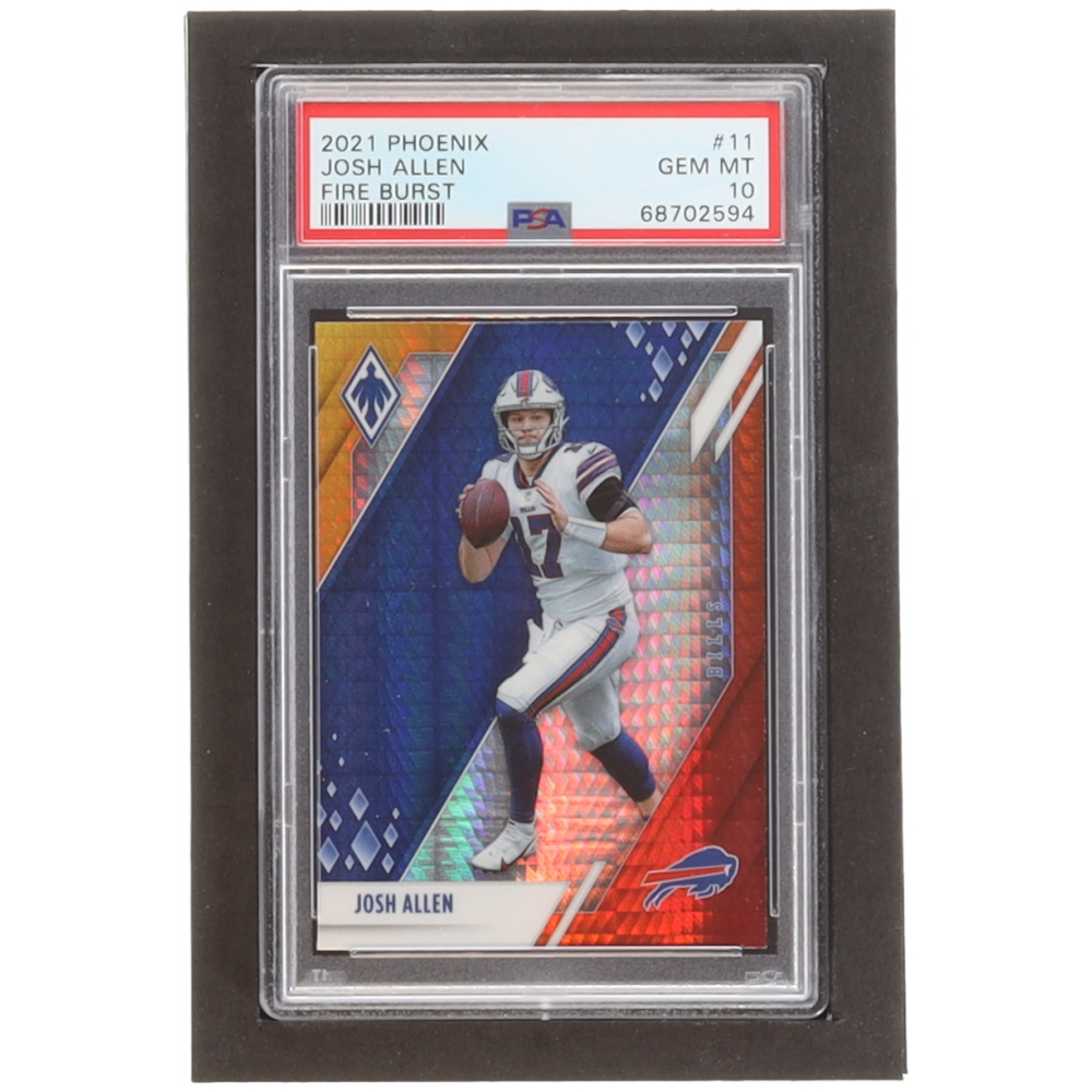 Josh Allen 2021 Panini Phoenix Fire Burst #11 RC (PSA 10) | Pristine ...