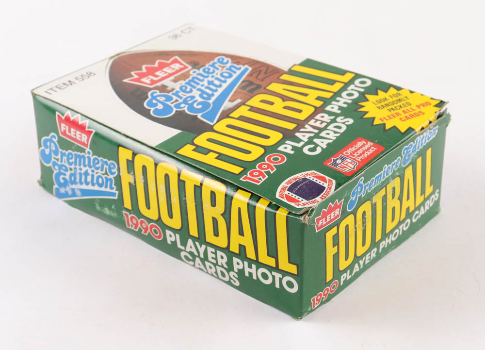 1990 Fleer Premiere Edition Football Wax Box with (36) Packs | Pristine ...