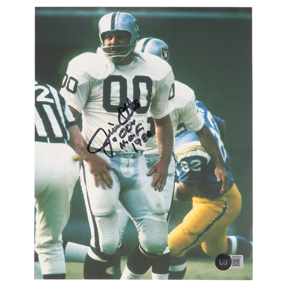 Jim Otto Signed Raiders 8x10 Photo Inscribed "H.O.F. 1980" (Beckett ...