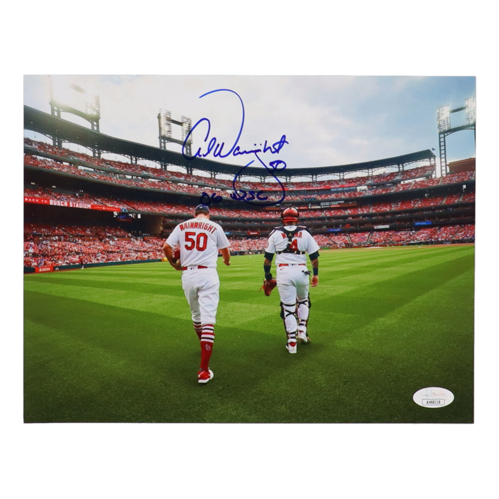 Adam Wainwright Signed Cardinals 8x10 Photo Inscribed "06 WSC" (JSA ...