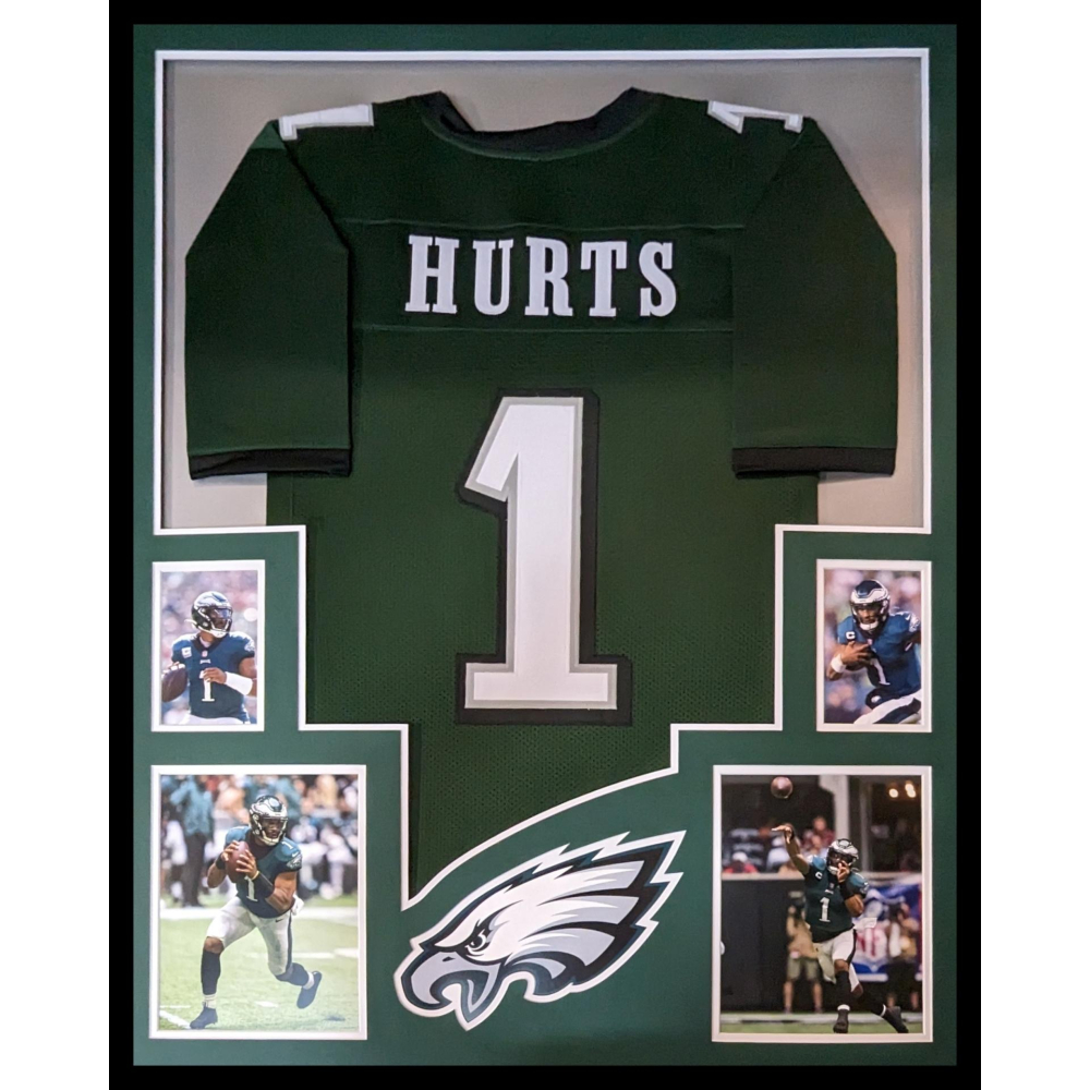 Jalen Hurts Custom Framed Jersey Display | Pristine Auction