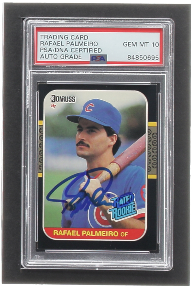 Rafael Palmeiro Signed 1987 Donruss #43 Rc (psa) | Pristine Auction