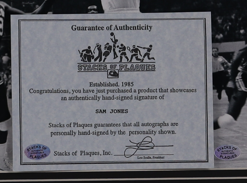Sam Jones Signed 11x14 Custom Matted Photo Display (Stacks of Plaques ...