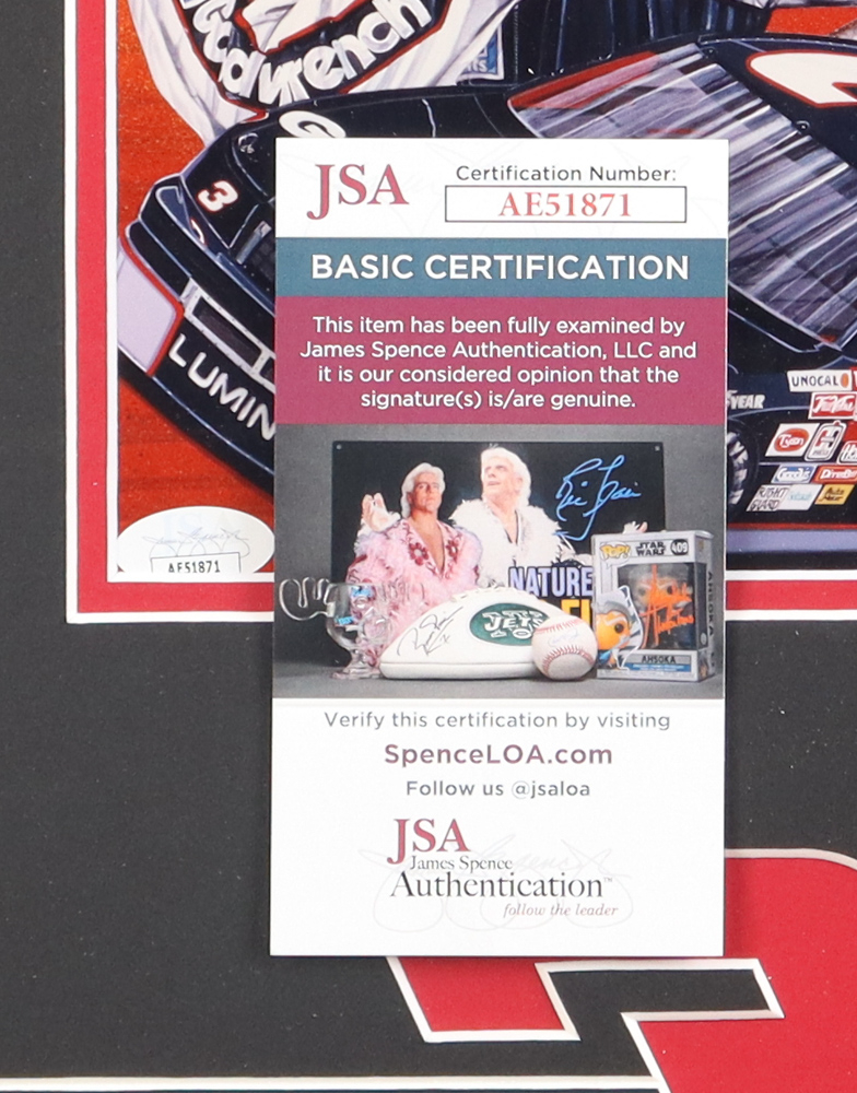 Dale Earnhardt Signed NASCAR Custom Framed Photo (JSA) | Pristine Auction