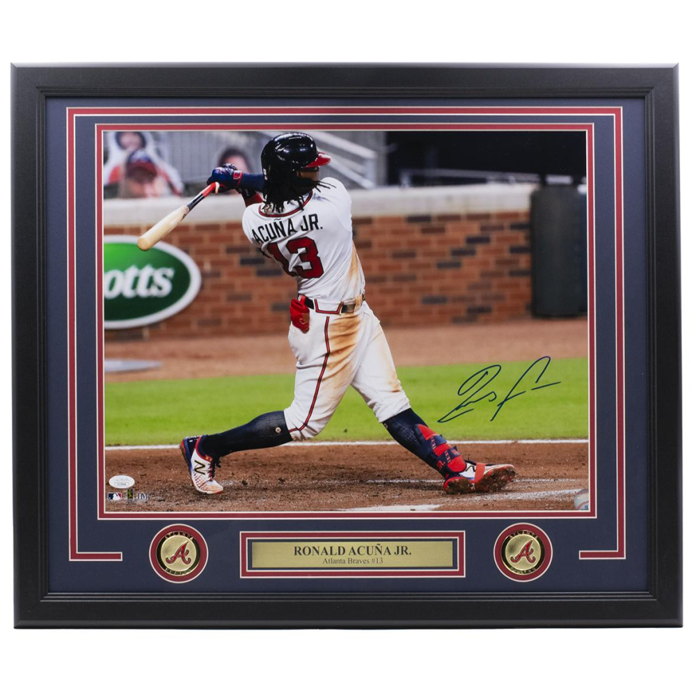 Ronald Acuna Jr. Signed Braves Custom Framed Photo Display (JSA ...