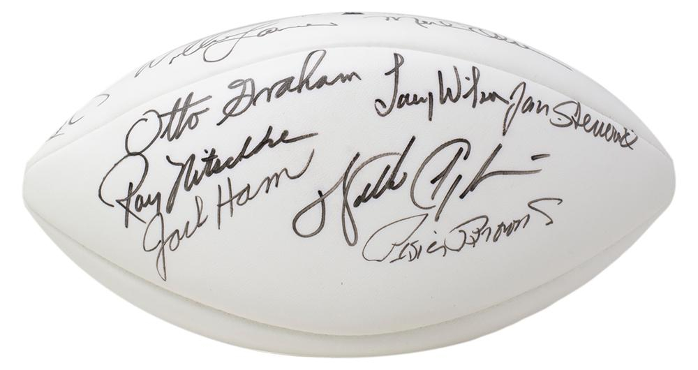 NFL Hall of Famers Football Signed By (11) with Walter Payton, Larry ...