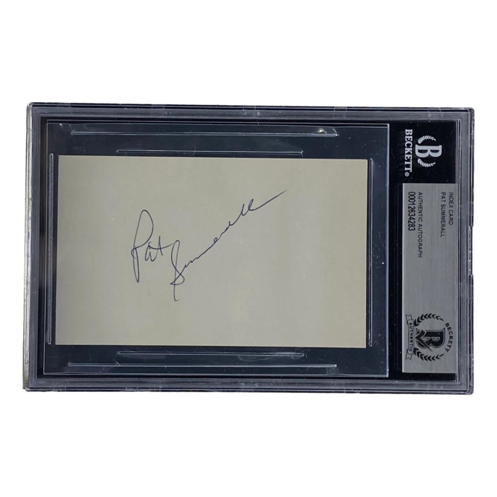 Pat Summerall Signed Index Card (BAS) | Pristine Auction