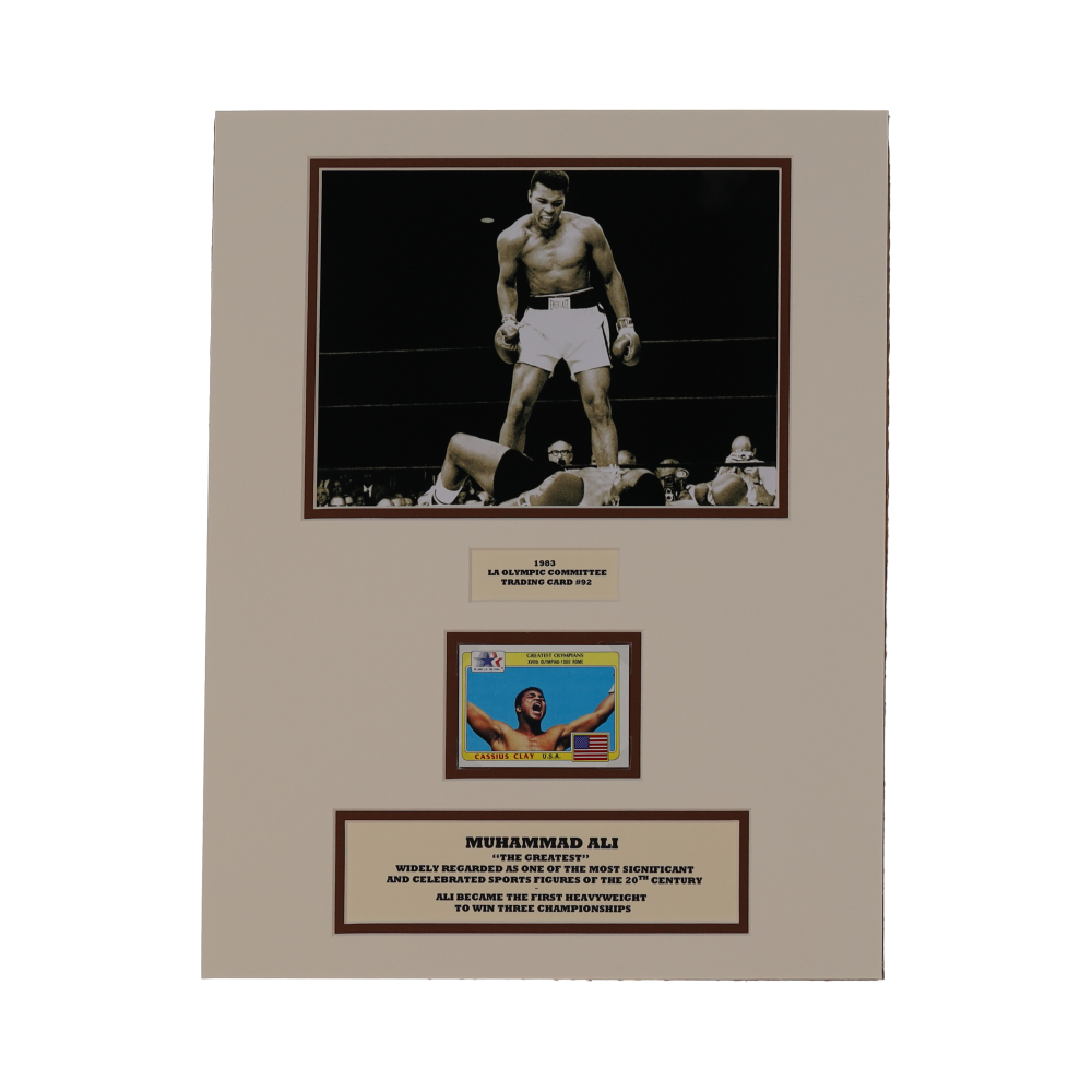 Muhammad Ali 14x18 Custom Matted Display with Card | Pristine Auction