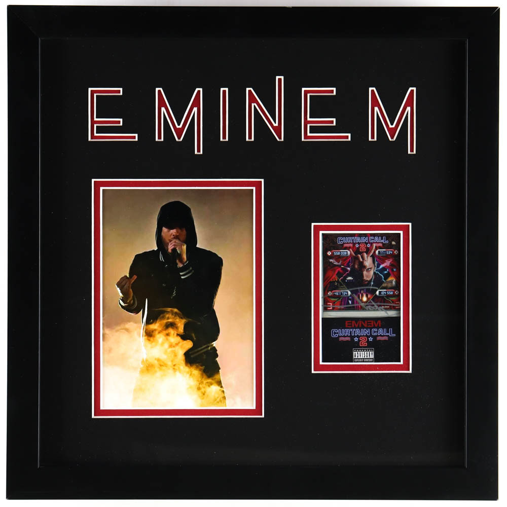 Eminem Signed Album Cover Shadowbox Display (JSA) | Pristine Auction