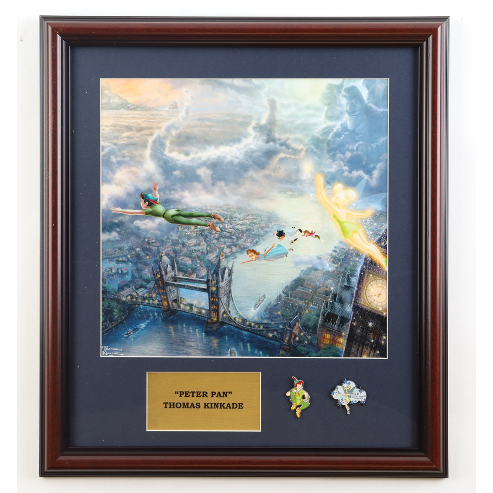 Thomas Kinkade "Peter Pan" Custom Framed Print Display with (2 ...
