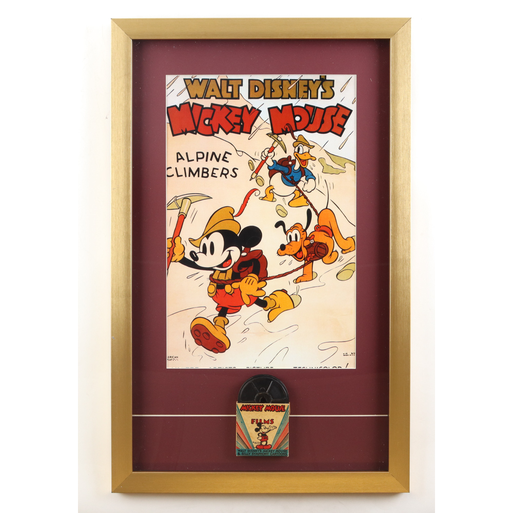Walt Disney's Mickey Mouse in "Alpine Climbers" Custom Framed Display ...