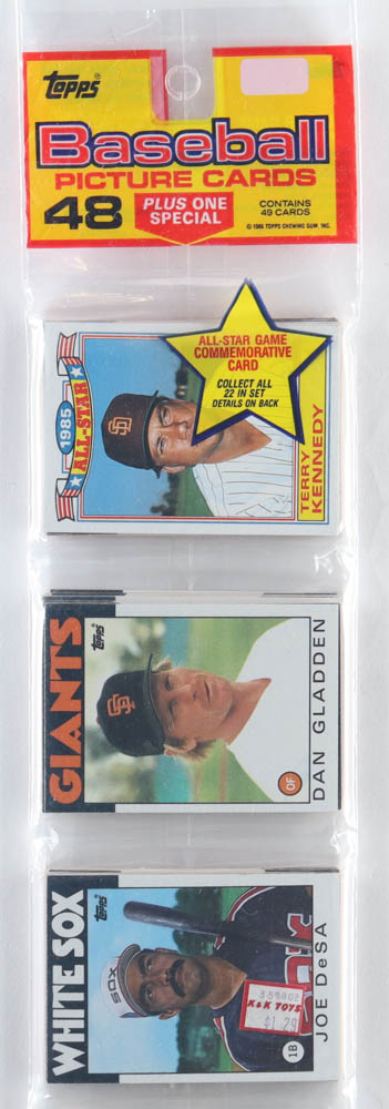 1986 Topps Baseball Picture Cards Rack Pack with (49) Cards | Pristine ...