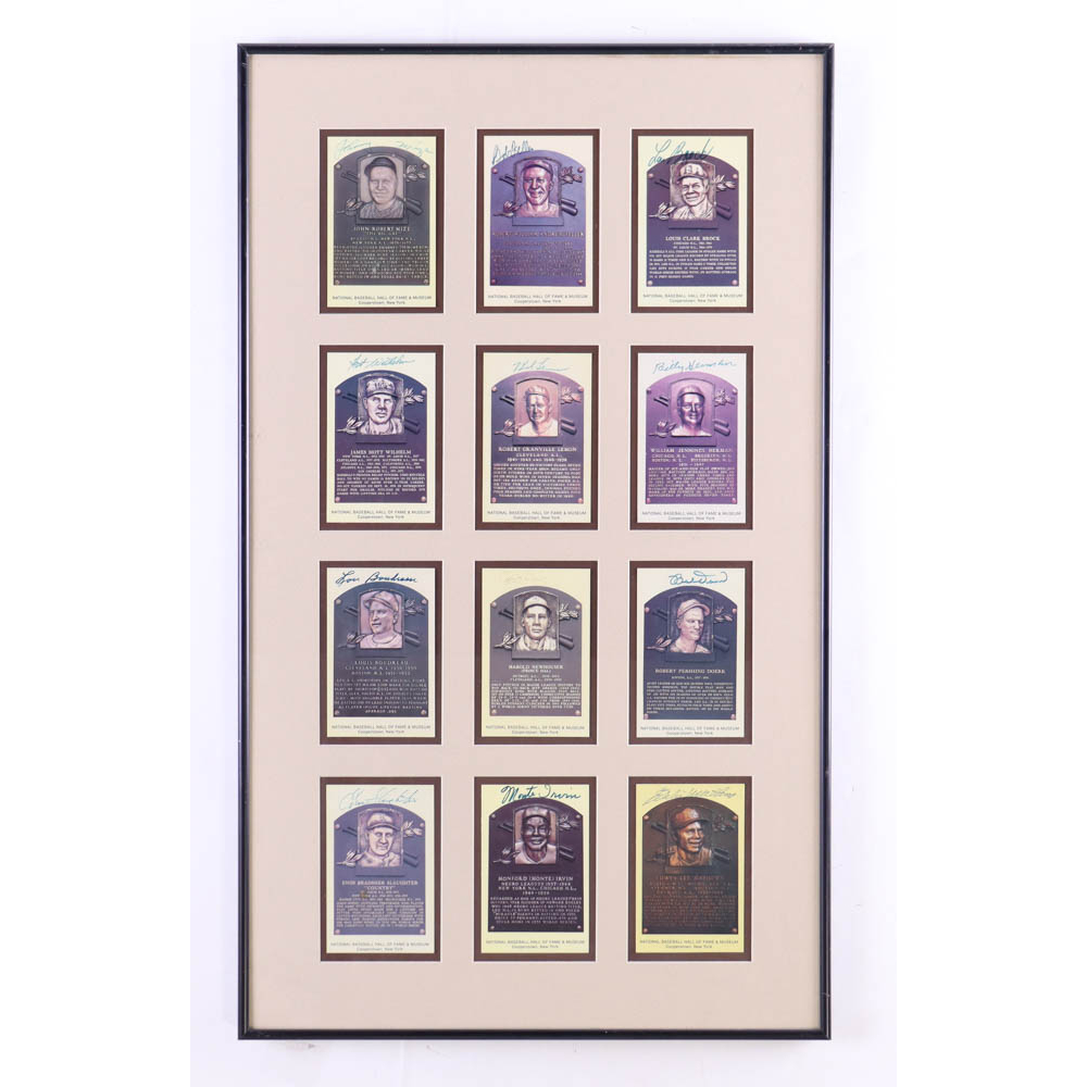 Baseball Hall of Fame Plaque Custom Framed Postcard Display Signed By ...