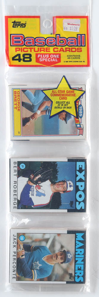 1986 Topps Baseball Picture Cards Rack Pack with (49) Cards | Pristine ...