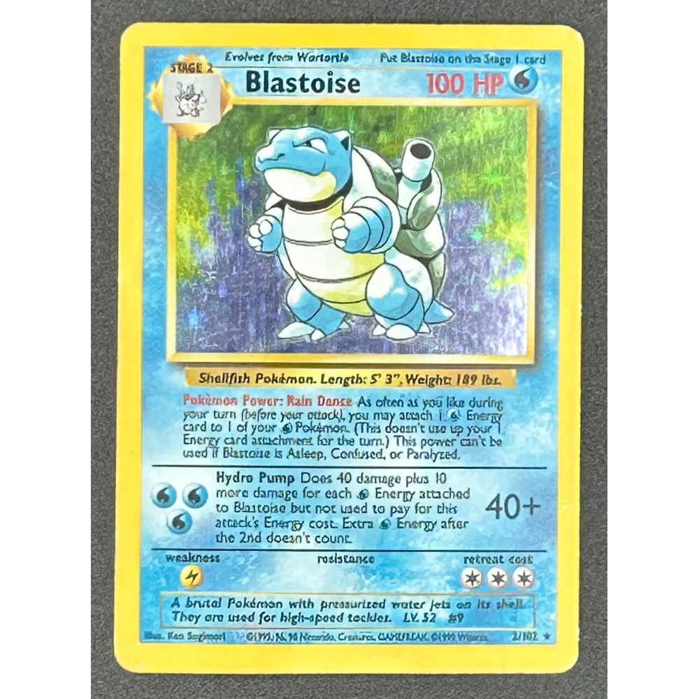 Blastoise 1999 Pokemon Base Unlimited #2 Holo | Pristine Auction