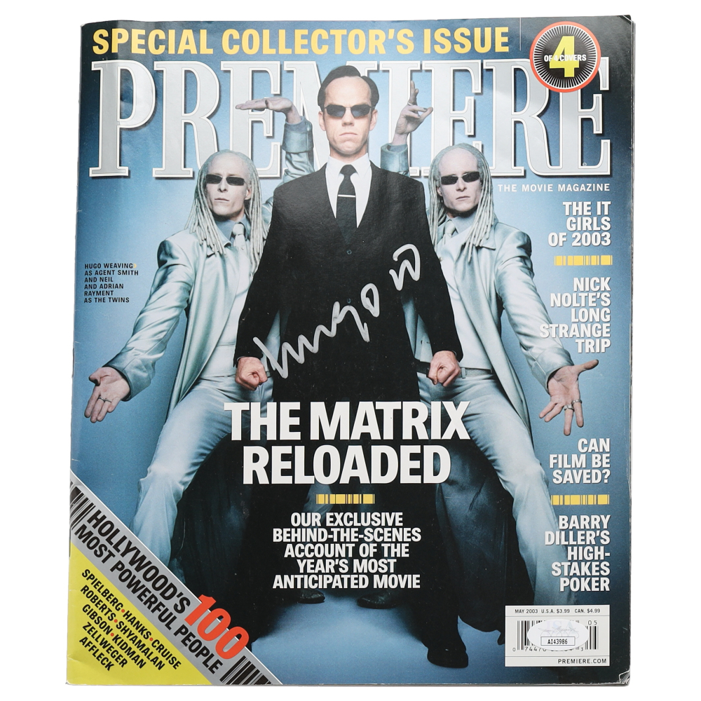 Hugo Weaving Signed 2003 "Premiere" Magazine (JSA) | Pristine Auction