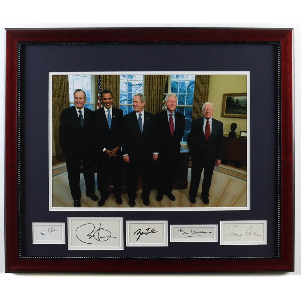 Presidents of the United States Custom Framed Cut Display Signed By (5 ...