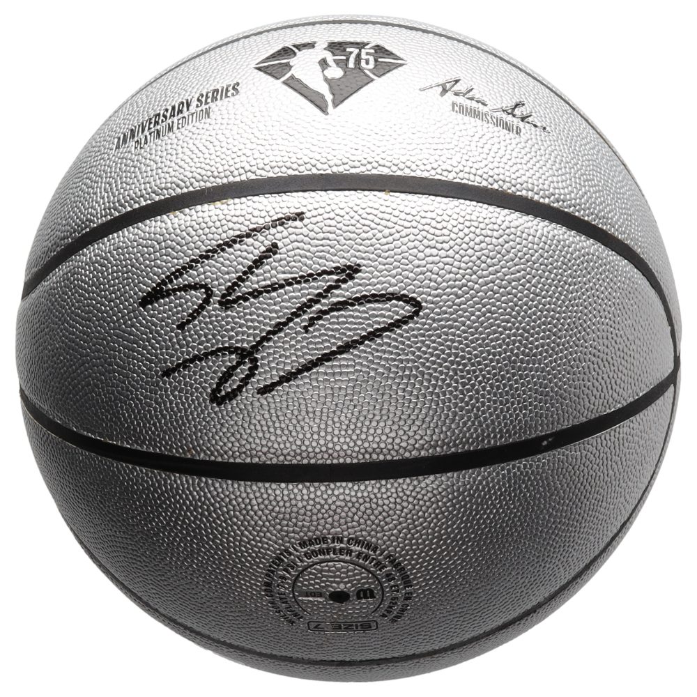 Shaquille O'Neal Signed 75th Anniversary Silver NBA Basketball (Beckett ...