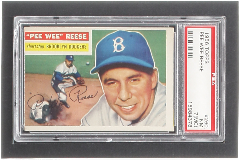 Pee Wee Reese 1956 Topps #260 (PSA 7) (MC) | Pristine Auction