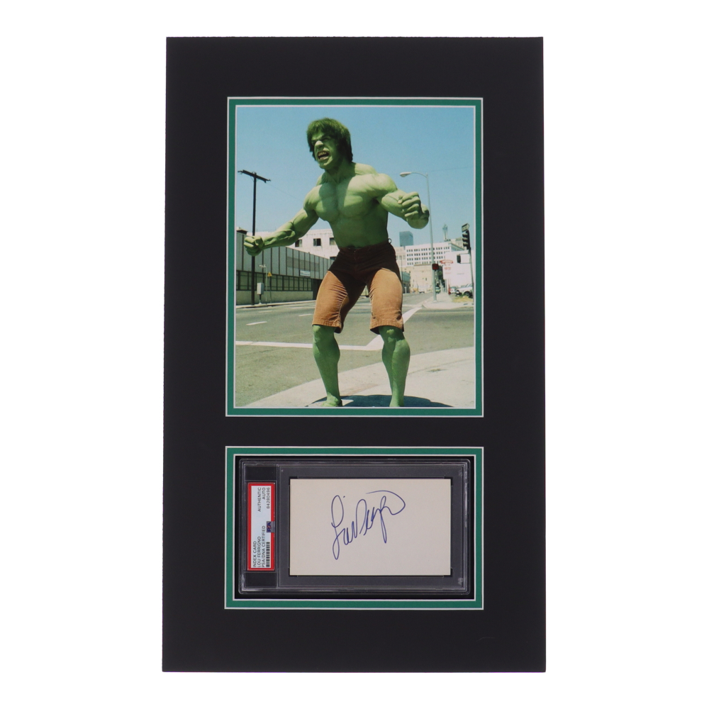 Lou Ferrigno Signed "The Incredible Hulk" 12x20 Custom Matted Cut ...