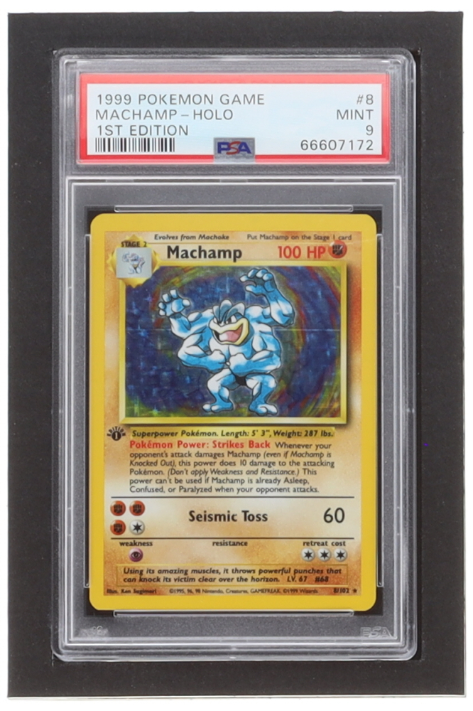 Machamp 1999 Pokemon Base 1st Edition #8 Holo (PSA 9) | Pristine Auction