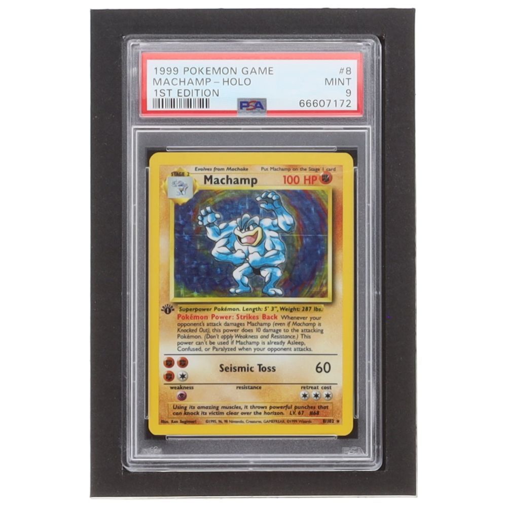 Machamp 1999 Pokemon Base 1st Edition #8 Holo (PSA 9) | Pristine Auction