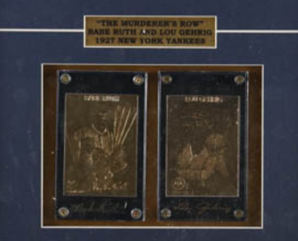 Babe Ruth & Lou Gehrig "The Murder's Row" Yankees Custom Framed Photo ...