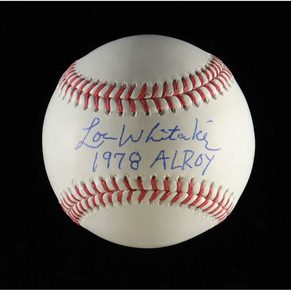 Lou Whitaker Signed OML Baseball Inscribed "1978 AL ROY" (JSA ...