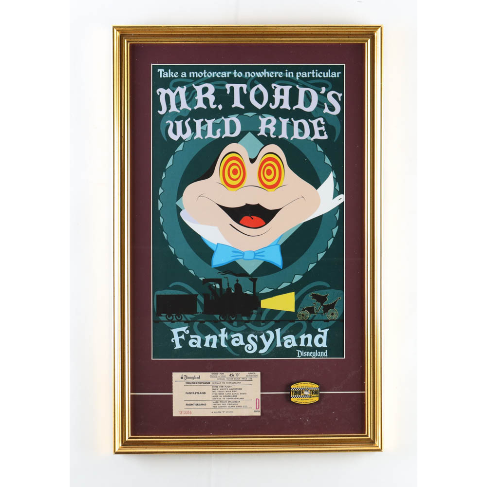 Disneyland "Mr. Toad's Wild Ride" Fantasyland Custom Framed Poster ...