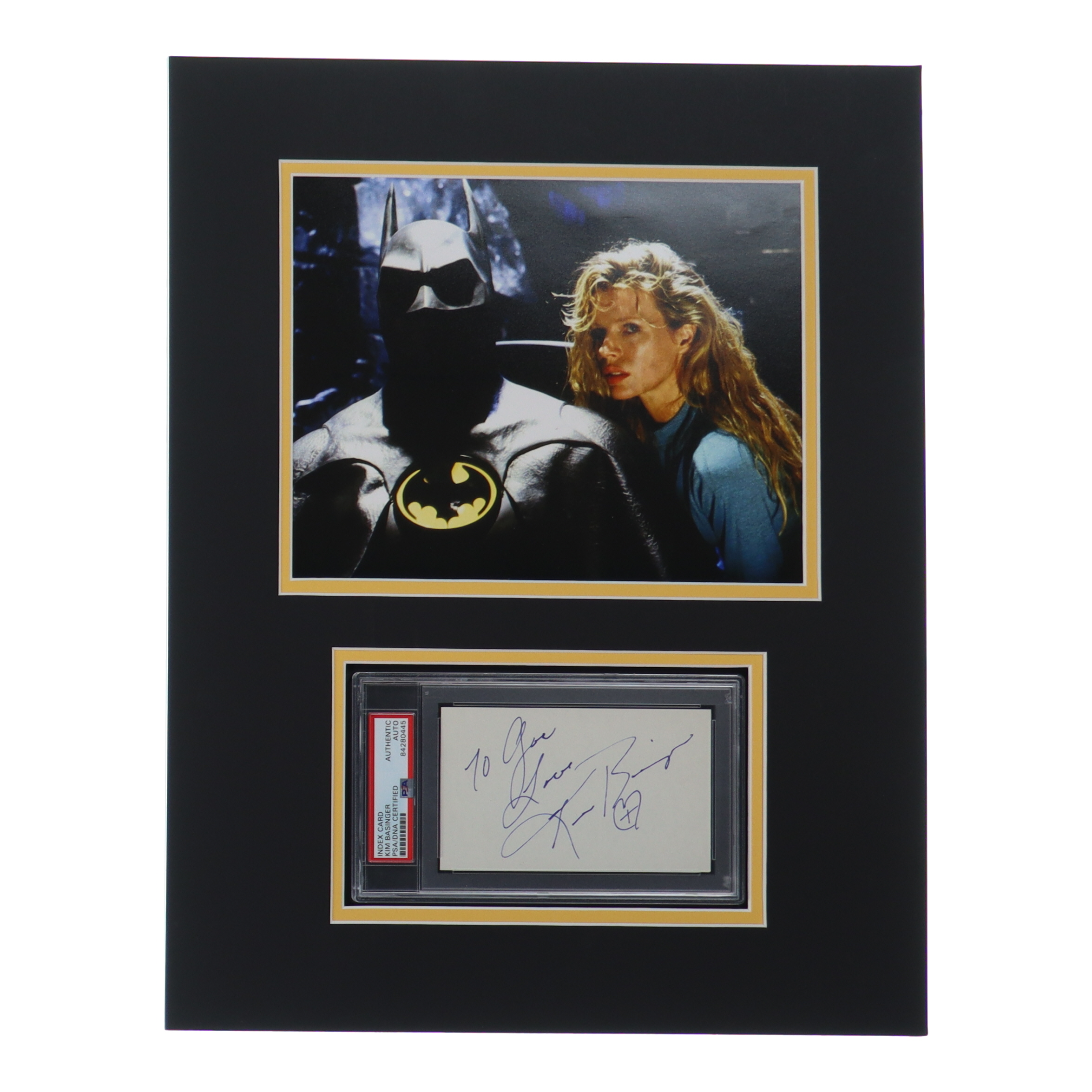 Kim Basinger Signed "Batman" 14x18 Custom Matted Cut Display Inscribed ...