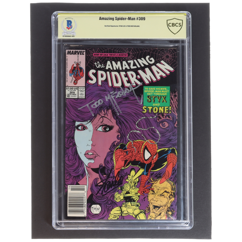 Stan Lee & Todd McFarlane Signed 1988 "The Amazing Spider-Man" Issue ...