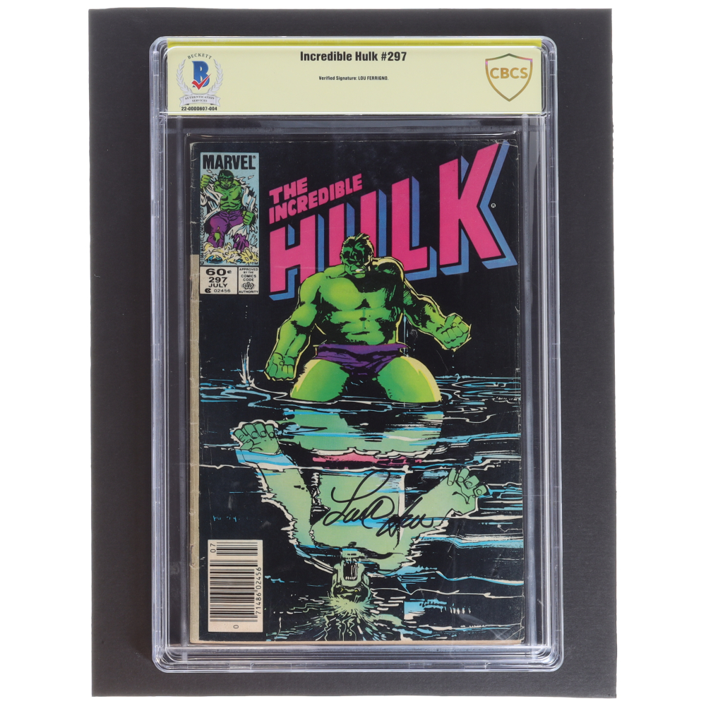 Lou Ferrigno Signed 1984 "The Incredible Hulk" Issue #297 Marvel Comic ...