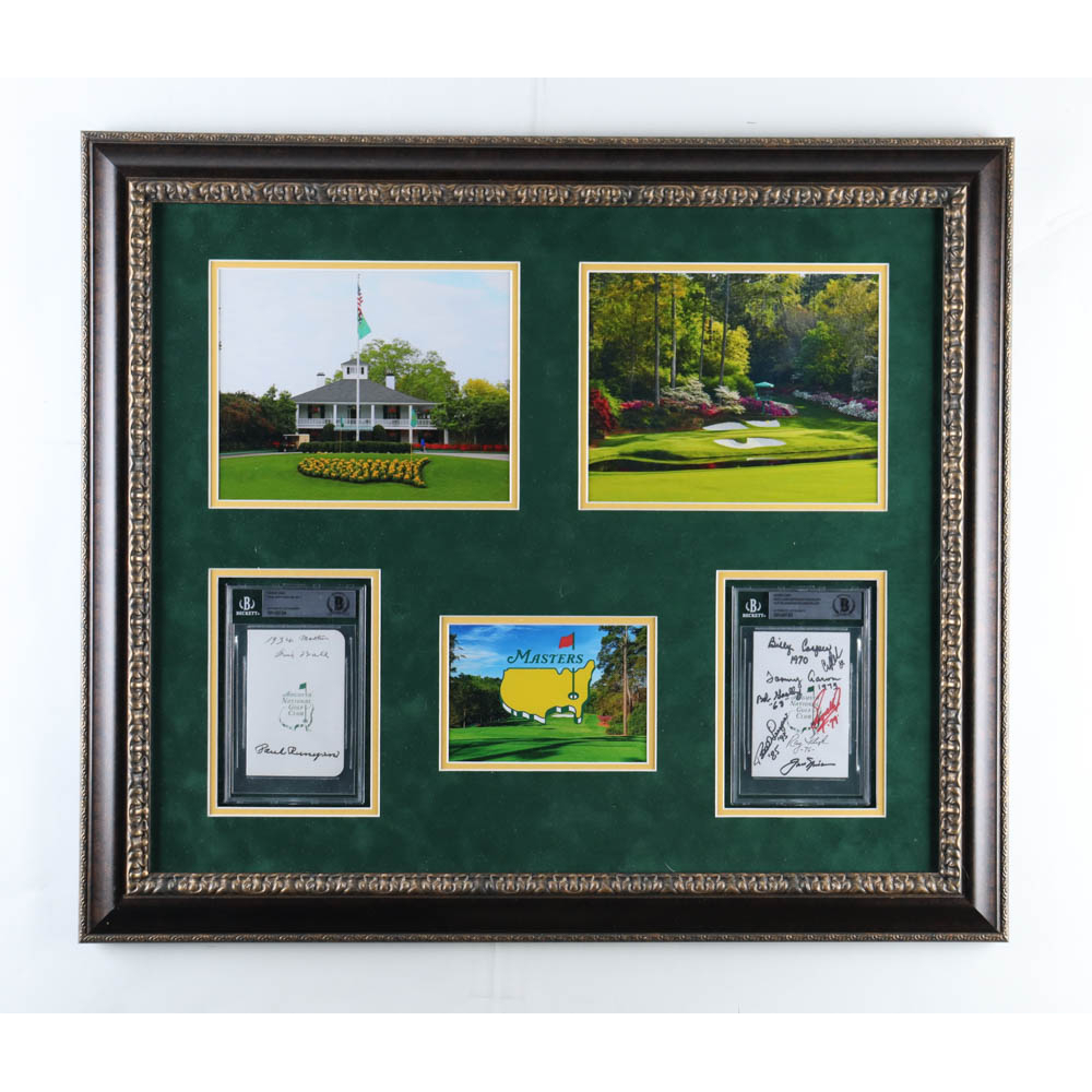 Masters Winners Custom Framed Score Card Display with Jack Nicklaus ...