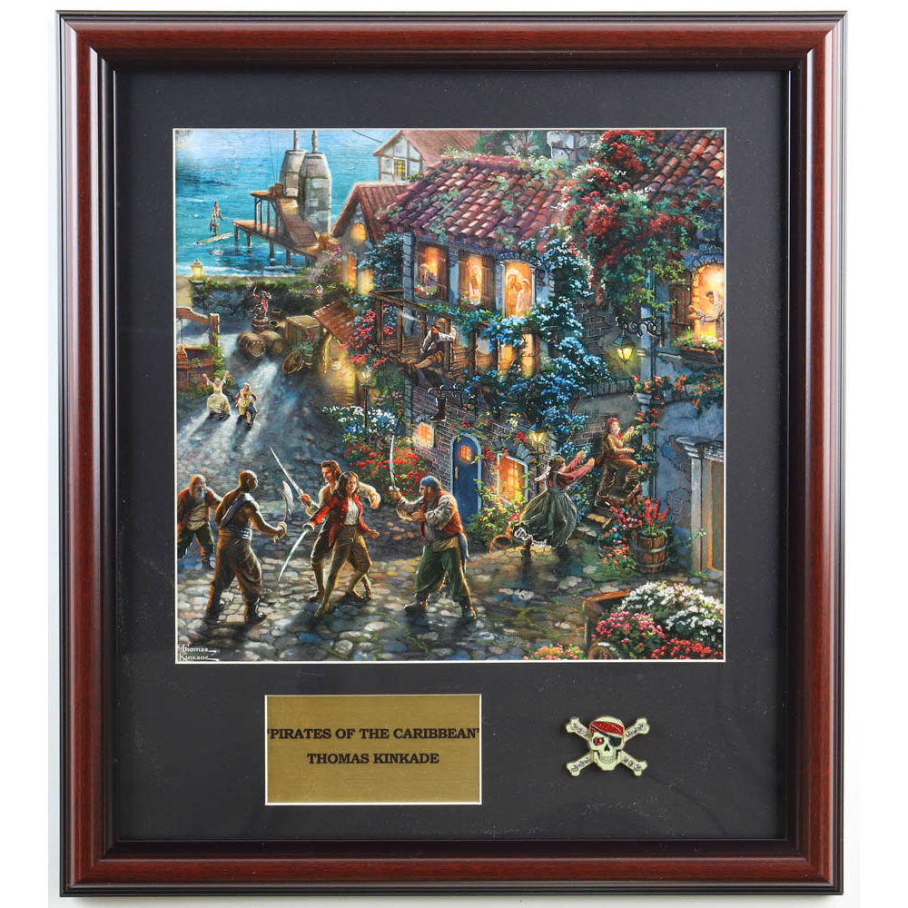 Thomas Kinkade "Pirates of the Caribbean" Custom Framed Print Display ...