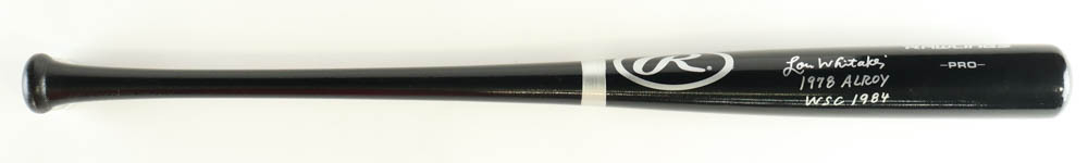 Lou Whitaker Signed Rawlings Pro Baseball Bat Inscribed "1997 ALROY WSC ...