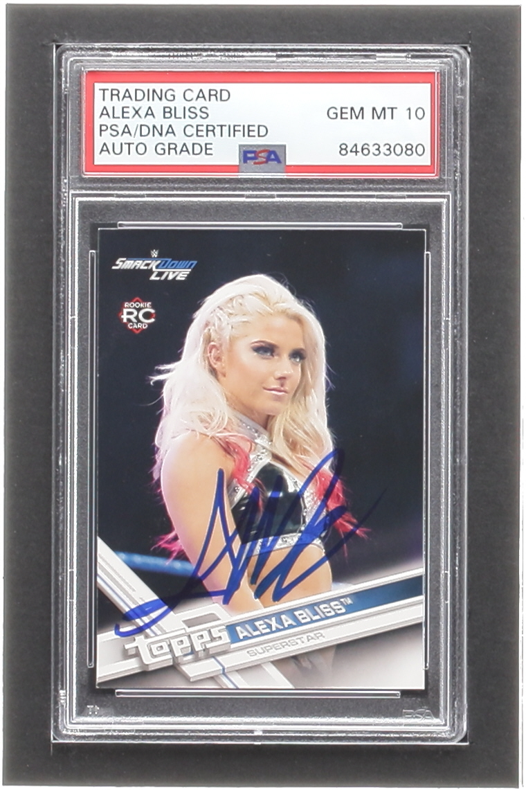 Alexa Bliss Signed 2017 Topps WWE Silver #36 RC (PSA) | Pristine Auction
