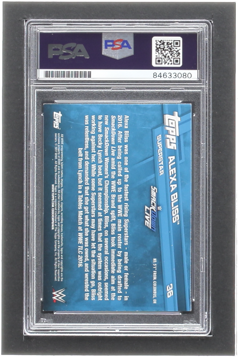 Alexa Bliss Signed 2017 Topps WWE Silver #36 RC (PSA) | Pristine Auction
