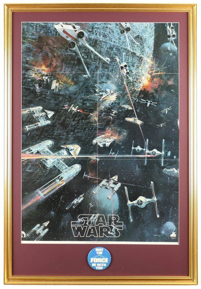 1977 "Star Wars" Custom Framed Promotional Only Poster with "May the ...