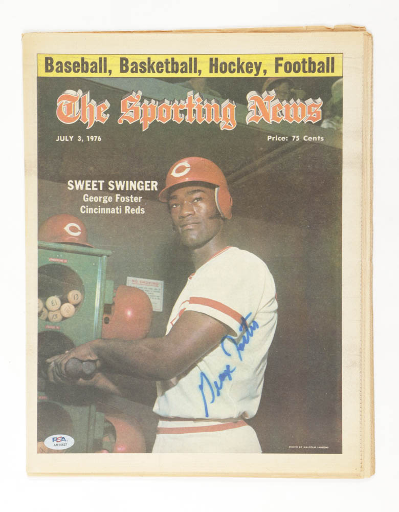 George Foster Signed 1976 "The Sporting News" Newspaper (PSA ...