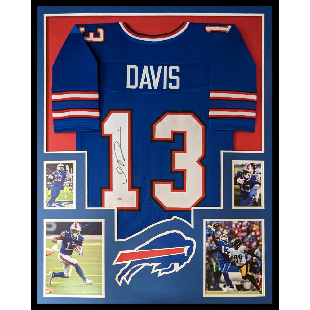 Gabe Davis Signed Custom Framed Jersey Display | Pristine Auction