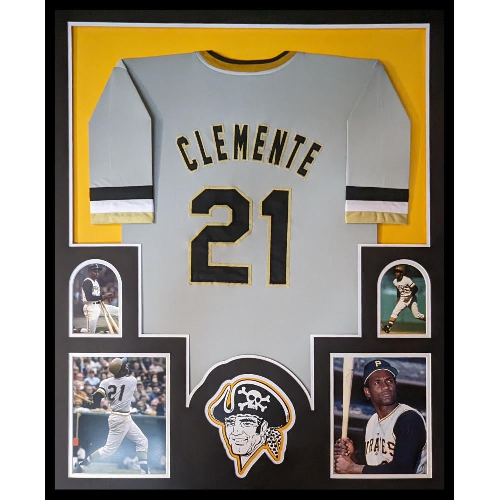 Roberto Clemente Unsigned Custom Framed Jersey Display | Pristine Auction