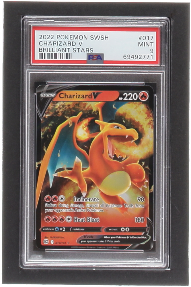 Charizard V 2022 Pokemon Sword and Shield Brilliant Stars #17 (PSA 9 ...