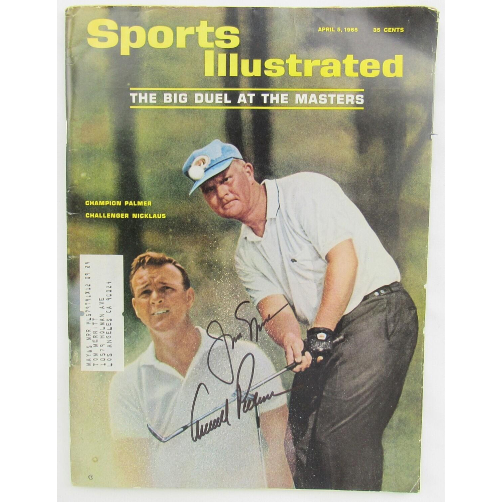 Arnold Palmer & Jack Nicklaus Signed 1965 Sports Illustrated Magazine ...