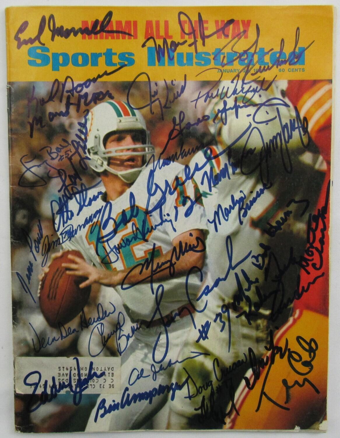 1972 Dolphins Sports Illustrated Magazine Signed By (30+) with Bob ...