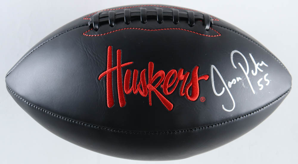 Jason Peter Signed Nebraska Cornhuskers Logo Football (PSA) | Pristine ...