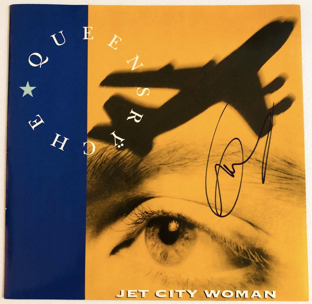 Jeff Tate Signed "Jet City Woman" Vinyl Record Album Cover (Beckett COA ...