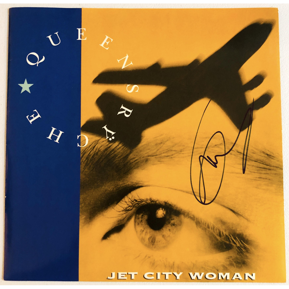 Jeff Tate Signed "Jet City Woman" Vinyl Record Album Cover (Beckett COA ...